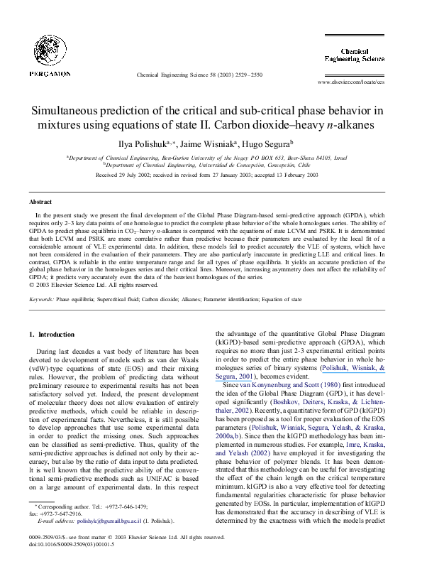 (PDF) Simultaneous prediction of the critical and sub-critical phase ...