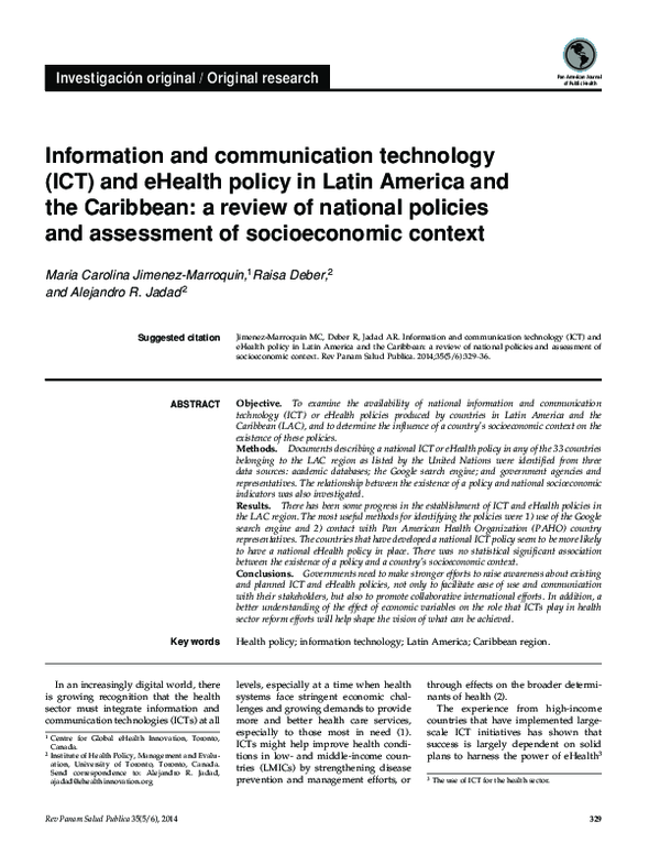 (PDF) Information and Communication Technology (ICT) Development in ...