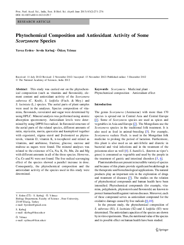 (PDF) Phytochemical Composition and Antioxidant Activity of Laurus nobilis L. Leaf Infusion