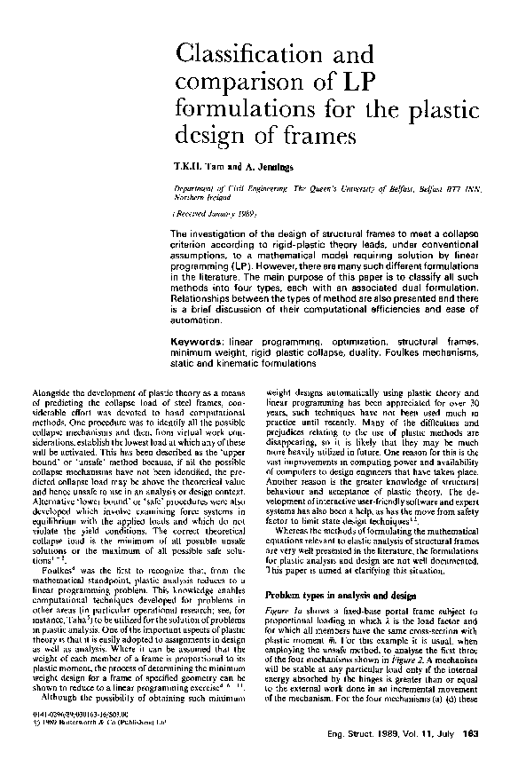 (PDF) Classification and comparison of LP formulations for the plastic ...