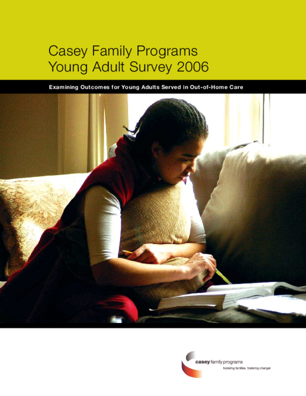 (PDF) Casey Family Programs Young Adult Survey, 2006: Examining ...
