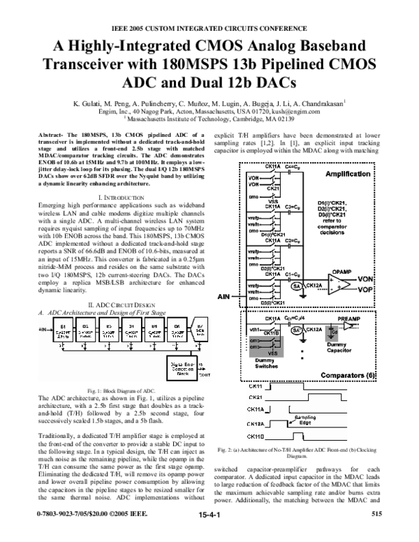(PDF) A Highly Integrated CMOS Analog Baseband Transceiver With 180 ...