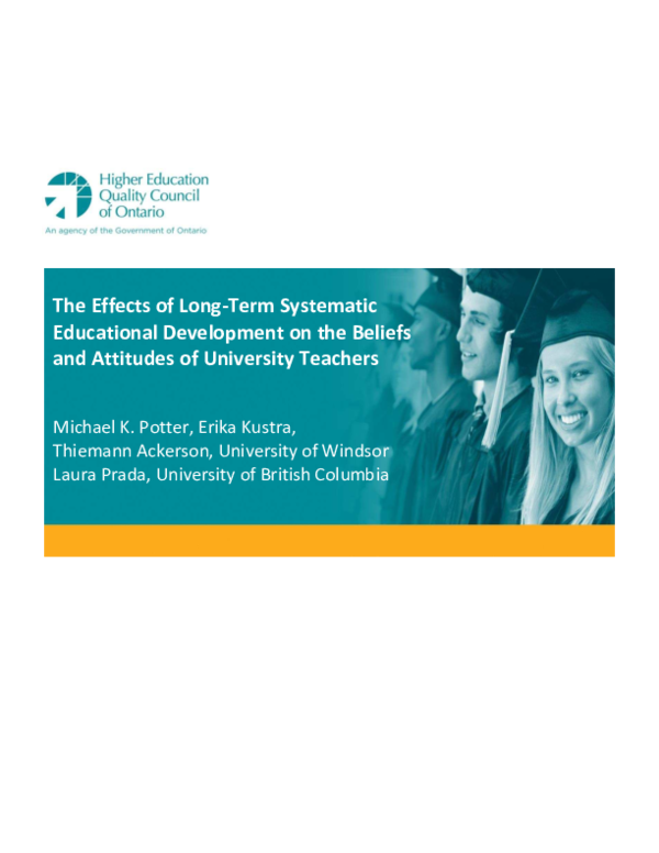 (PDF) Development and Use of the Teaching Perspectives Inventory (TPI ...