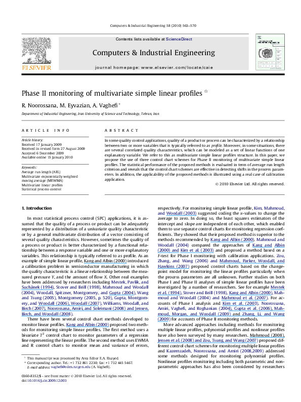 (PDF) Phase II monitoring of general linear profiles in the presence of between-profile ...