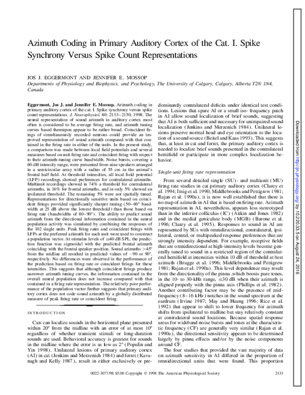 (PDF) Macaque Posterior Parietal Cortex During Prehension Comparison of Direction and Object ...