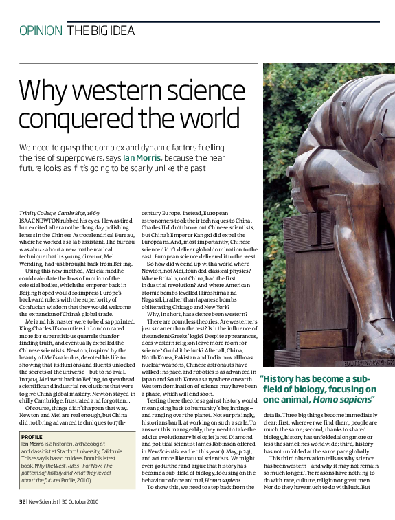 (PDF) Why western science conquered the world