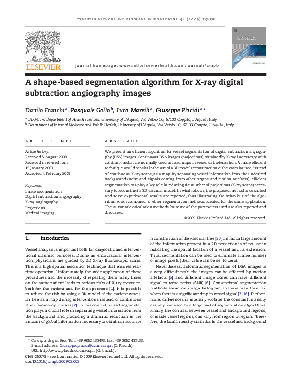 Pdf A Shape Based Segmentation Algorithm For X Ray Digital