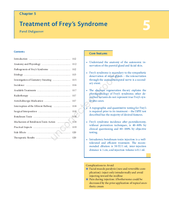 (PDF) Treatment of Frey’s Syndrome