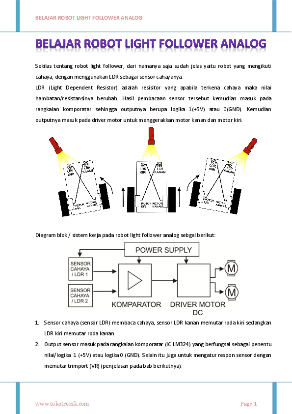 (PDF) BELAJAR ROBOT LIGHT FOLLOWER