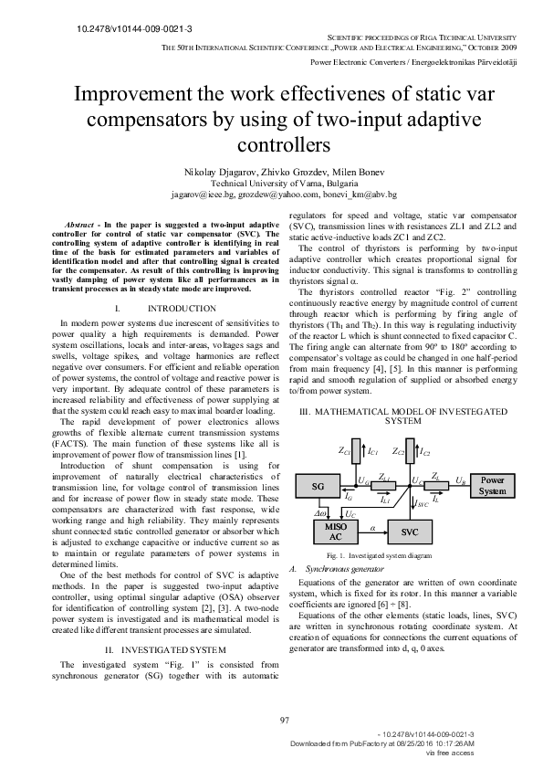 (PDF) Improvement the work effectivenes of static var compensators by using of two-input ...