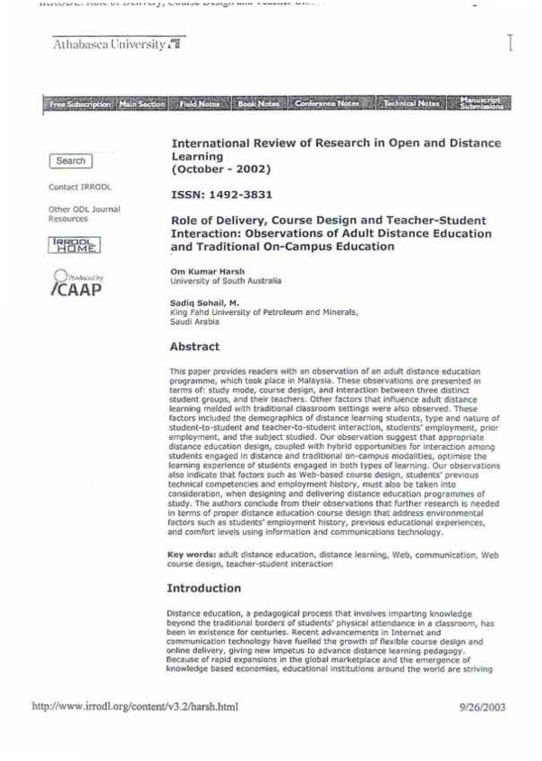 (PDF) Research Notes ~ Role of Delivery, Course Design and Teacher ...