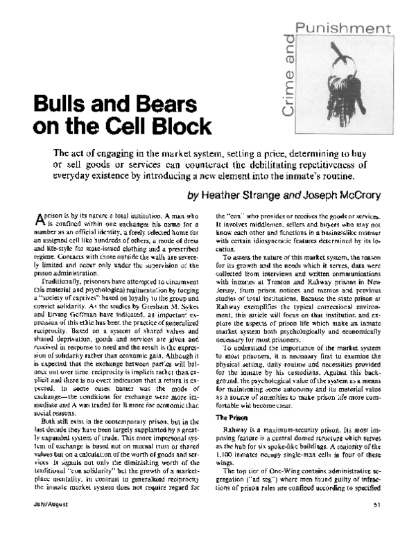 (PDF) Bulls and bears on the cell block