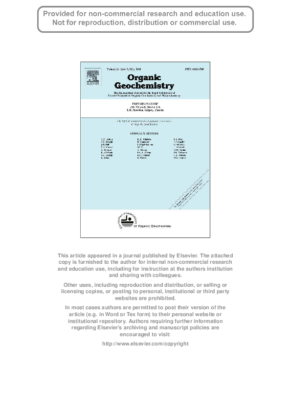 (PDF) Sedimentary processes for the geosynthesis of heterocyclic ...