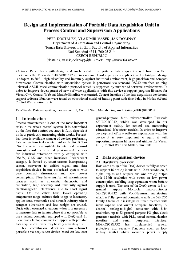 (PDF) Design and implementation of portable data acquisition unit in process control and ...