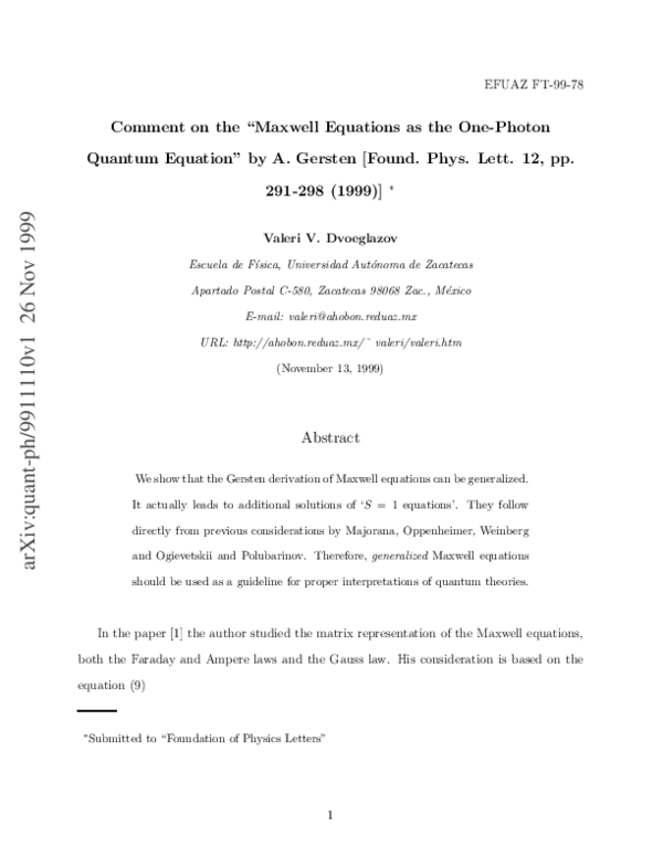 (PDF) Generalized Maxwell equations from the Einstein postulate