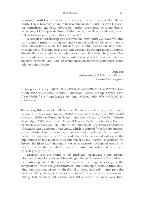 (PDF) The Pierrot Ensembles: Chronicles and Catalogue 1912–2012 by ...