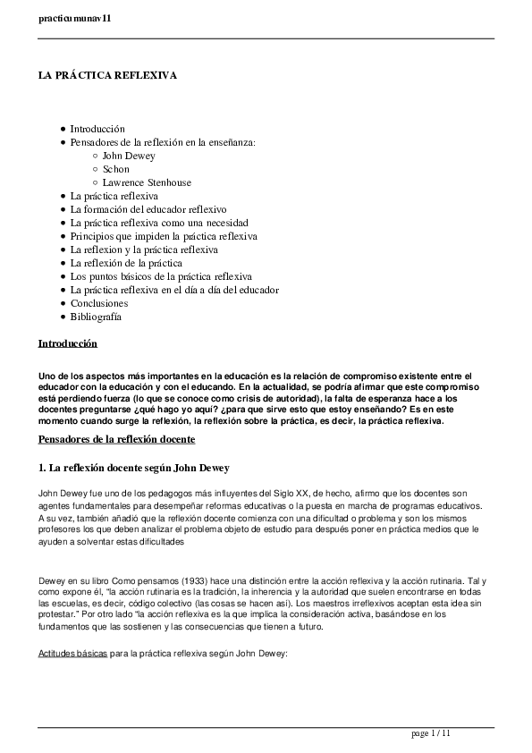 (PDF) LA PRÁCTICA REFLEXIVA