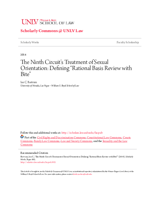 (PDF) The Ninth Circuit's Treatment of Sexual Orientation: Defining ...