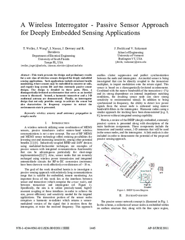 (PDF) A Wireless Interrogator -Passive Sensor Approach for Deeply ...