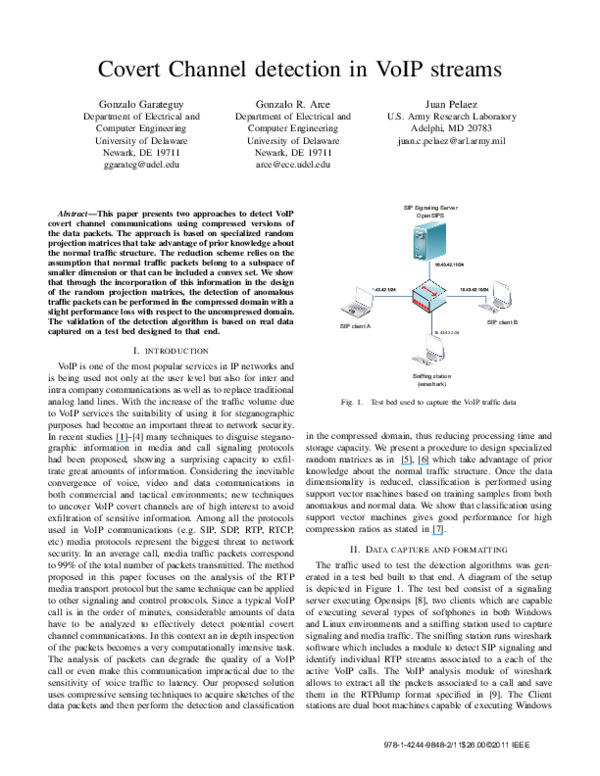 (PDF) Covert channel detection in VoIP streams