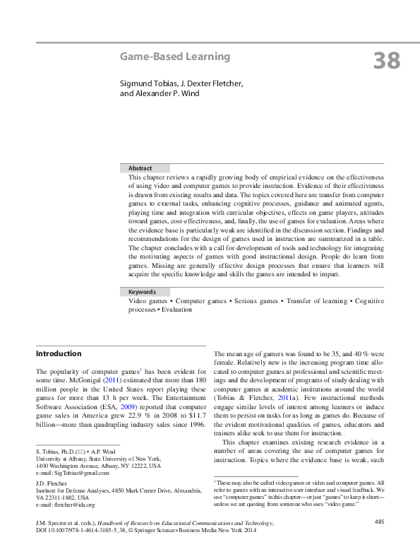 (PDF) Game-Based Learning