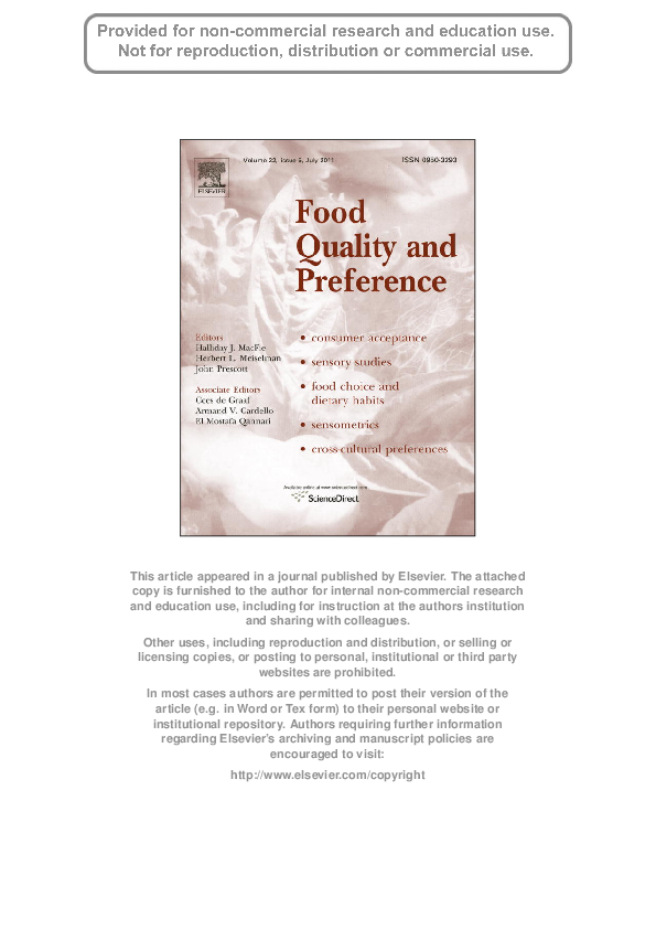 (PDF) Overcoming the issues in the sensory description of hot served ...