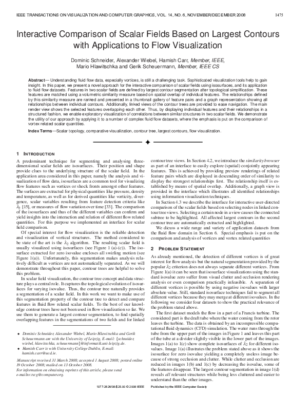 Pdf Interactive Comparison Of Scalar Fields Based On Largest Contours With Applications To