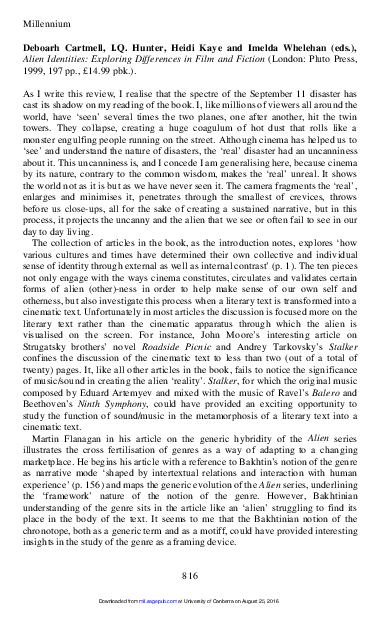 (PDF) Review of the book, Alien Identities: Exploring Difference is Film and Fiction by Deborah ...