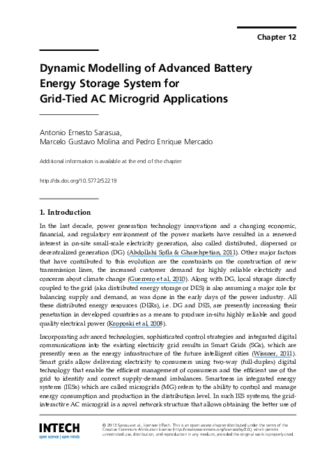 (PDF) Dynamic Modelling of Advanced Battery Energy Storage System for Grid-Tied AC Microgrid ...