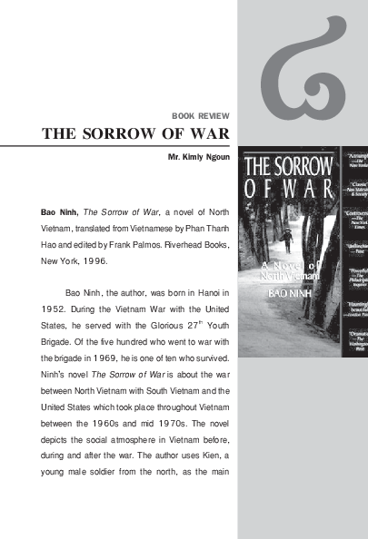 (PDF) The Sorrow of War | Kimly Ngoun - Academia.edu