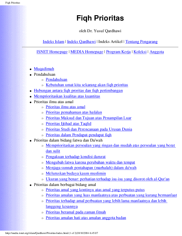 (PDF) Fiqh Prioritas DR Yusuf Qardhawi