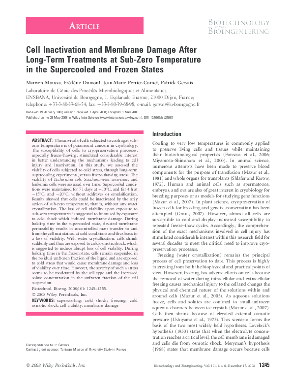 (PDF) Cell inactivation and membrane damage after long-term treatments ...