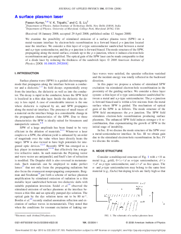 (PDF) A surface plasmon laser