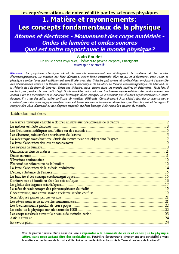 (PDF) Matière et rayonnements: Concepts fondamentaux de la physique ...