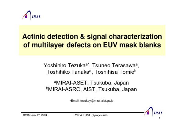(PDF) EUV Mask Defect Detection via SBR Methodology