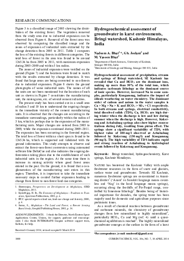 (PDF) Hydrogeochemical assessment of groundwater in Neyveli Basin, Cuddalore District, South ...