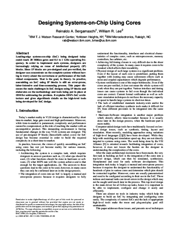 (PDF) Formal verification of an IBM CoreConnect processor local bus arbiter core
