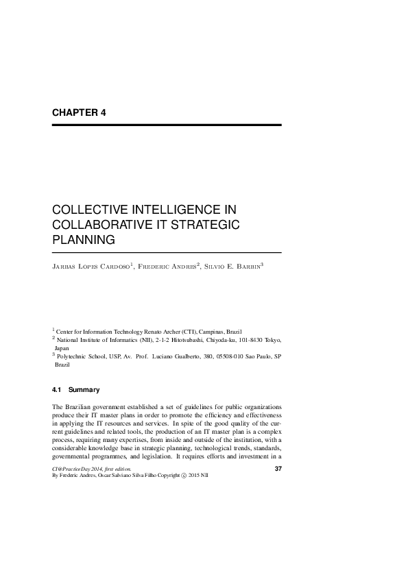 (PDF) Collective Intelligence in Collaborative IT Strategic Planning