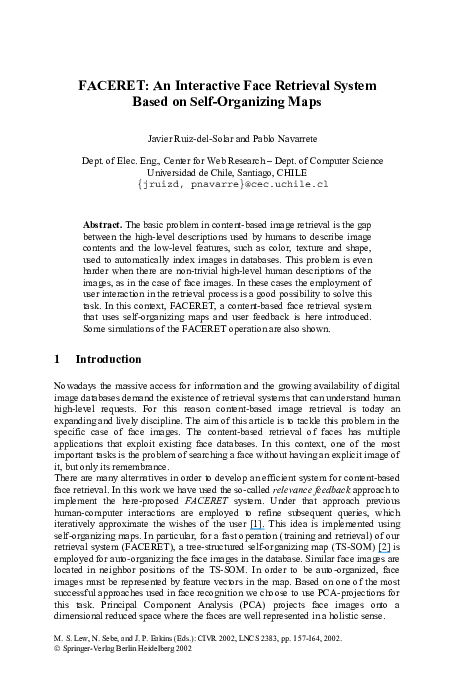(PDF) FACERET: An Interactive Face Retrieval System Based on Self-Organizing Maps