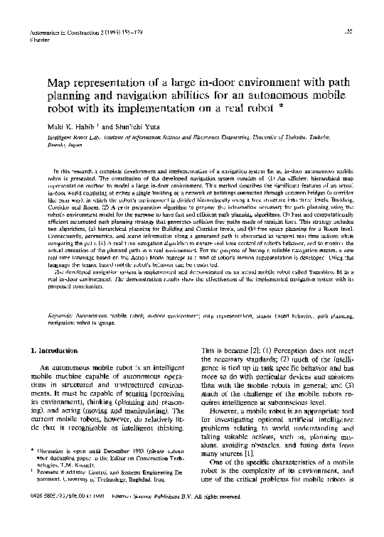 (PDF) Map representation of a large in-door environment with path planning and navigation ...