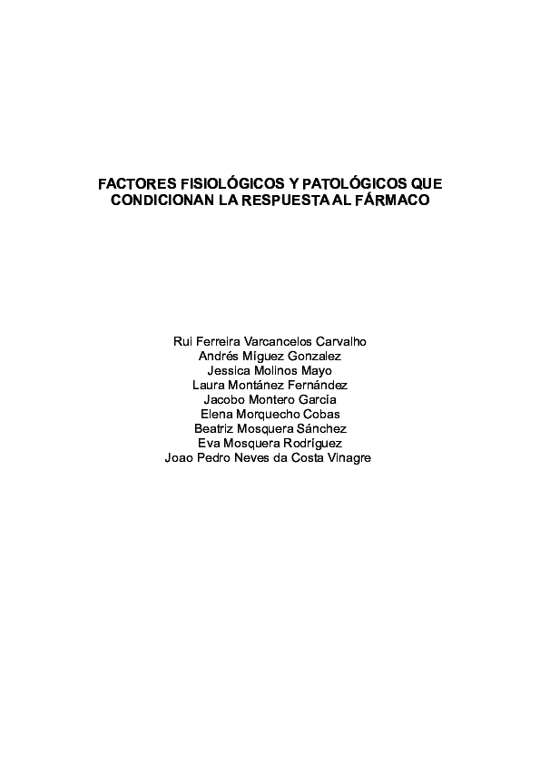 (DOC) FACTORES FISIOLÓGICOS Y PATOLÓGICOS QUE CONDICIONAN LA RESPUESTA ...