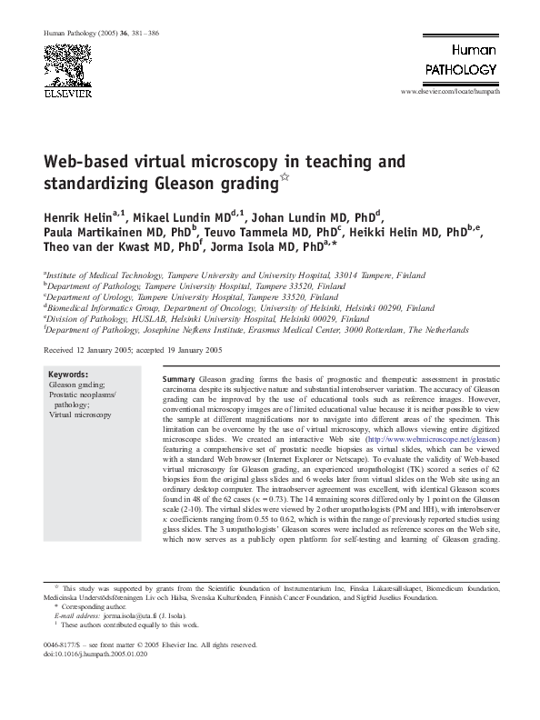 (PDF) Web-based virtual microscopy in teaching and standardizing ...