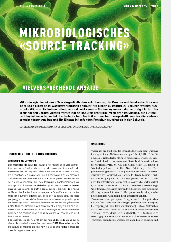 (PDF) Microbial Source Tracking