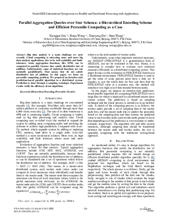 Pdf Parallel Aggregation Queries Over Star Schema A Hierarchical