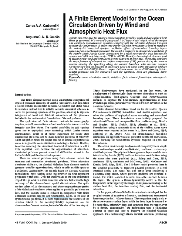 (PDF) A finite element model for the ocean circulation driven by wind ...
