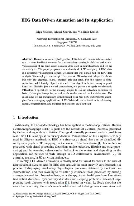 (PDF) EEG Data Driven Animation and Its Application