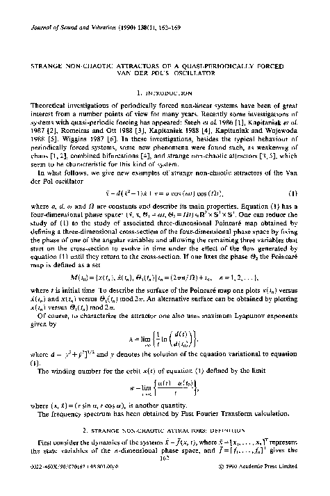 (PDF) Strange non-chaotic attractors of a quasi-periodically forced van ...