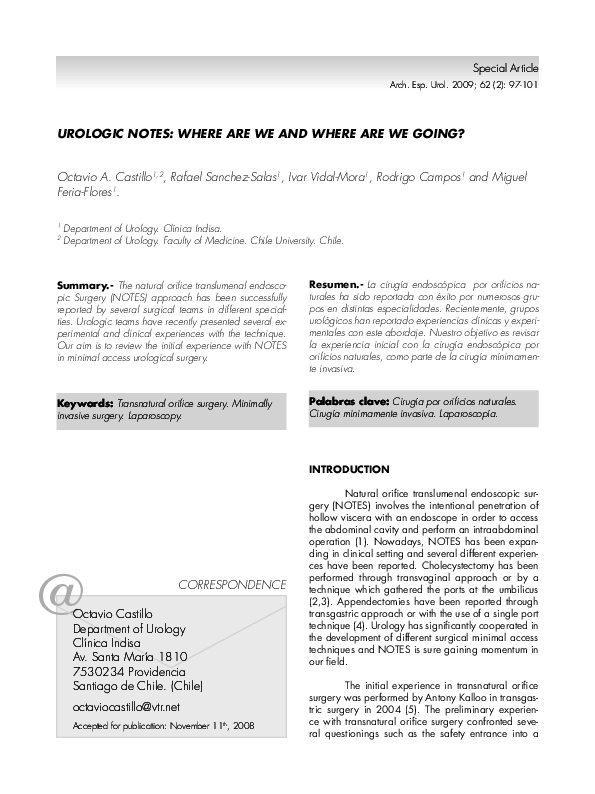 (PDF) [Urologic Notes: where are we and where we are going]