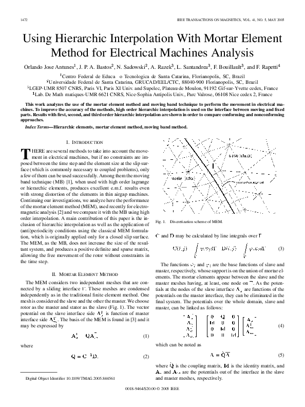 Pdf Using Hierarchic Interpolation With Mortar Element Method For