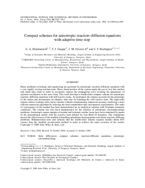 (PDF) Compact schemes for anisotropic reaction-diffusion equations with ...